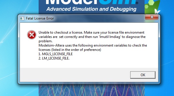 Modelsim Altera starter edition needs licence ... why? - Intel Community