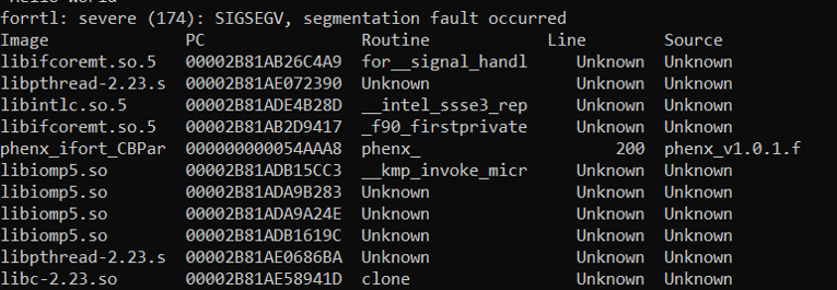 Openmp Forrtl Severe 174 Sigsev Segmentation Fault Occured Intel Community