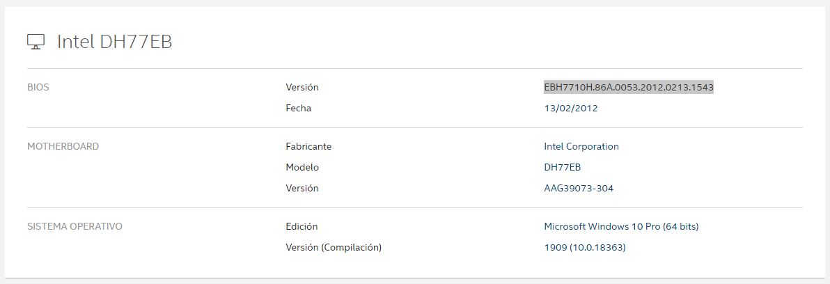 Cannot update BIOS on DH77EB board - Intel Communities