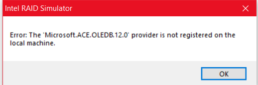 Intel Raid Simulator Error - Intel Community