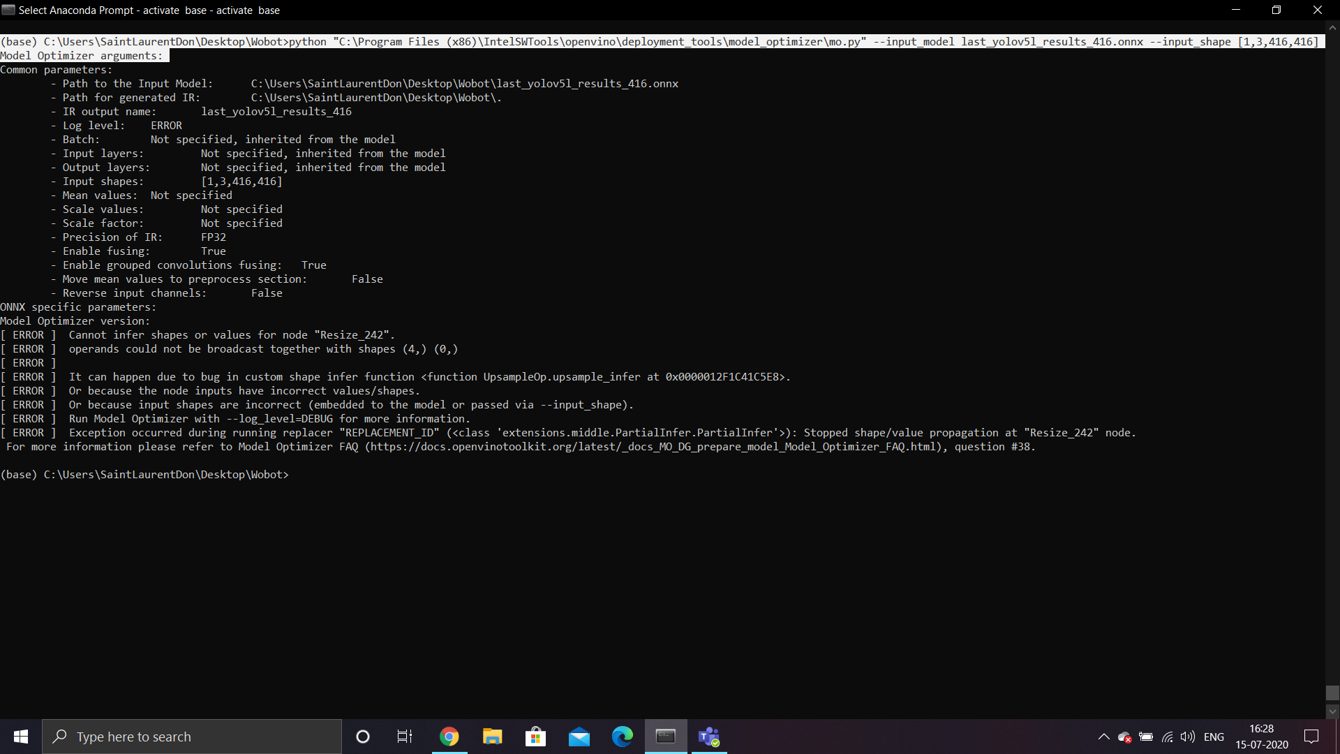 Solved Error While Converting Onnx File To Openvino Ir Model Intel Community