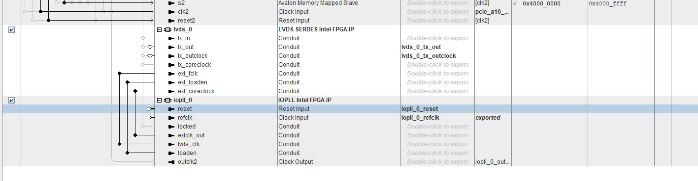 LVDS SERDES using external PLL from IOPLL - Intel Community