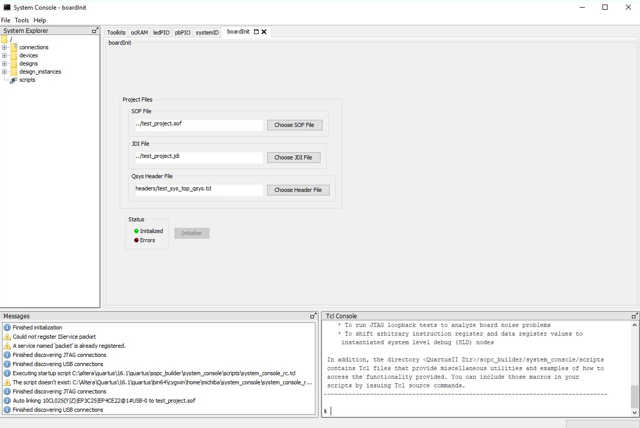 System Console File IO Example - Intel Community