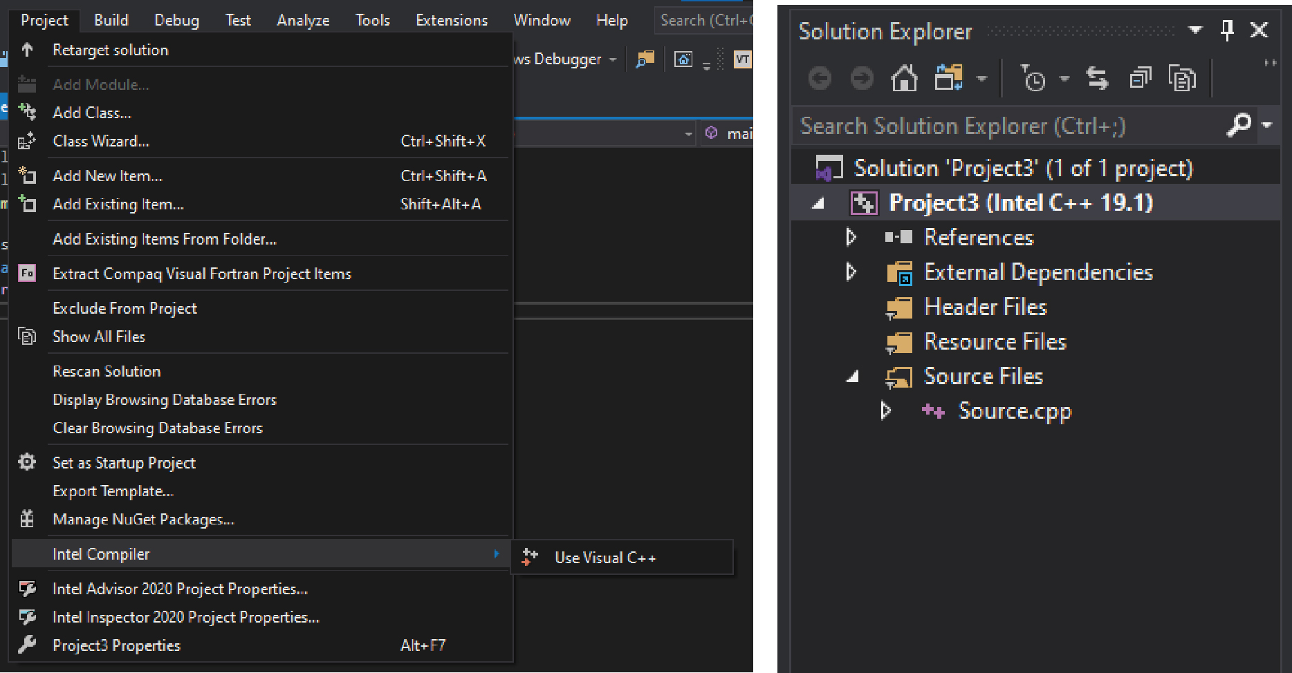 Solved: "Error: type name is not allowed" after updating Visual Studio 2019 - Intel Community