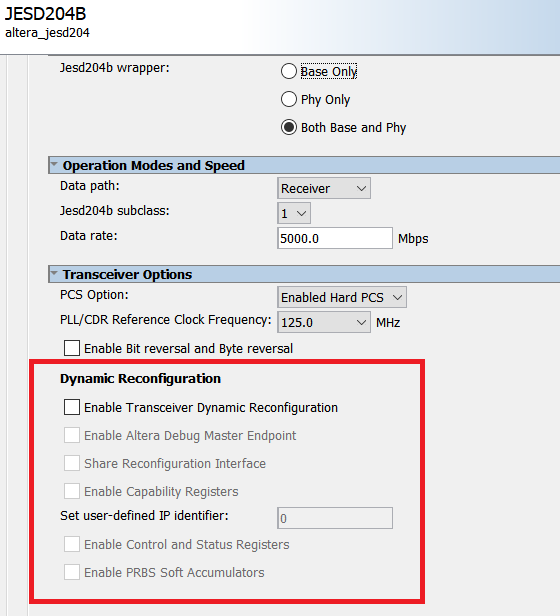 Cannot merge HSSI Avalon Memory-Mapped interface instances for simplex ...