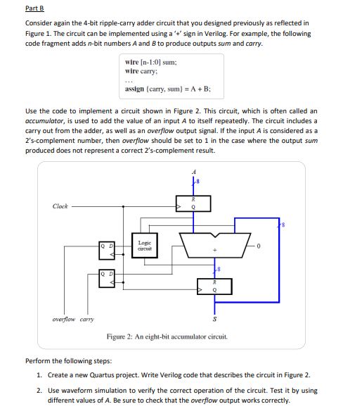 Solved Design Verilog Coding For 8 Bit Accumulator Intel Community 8758