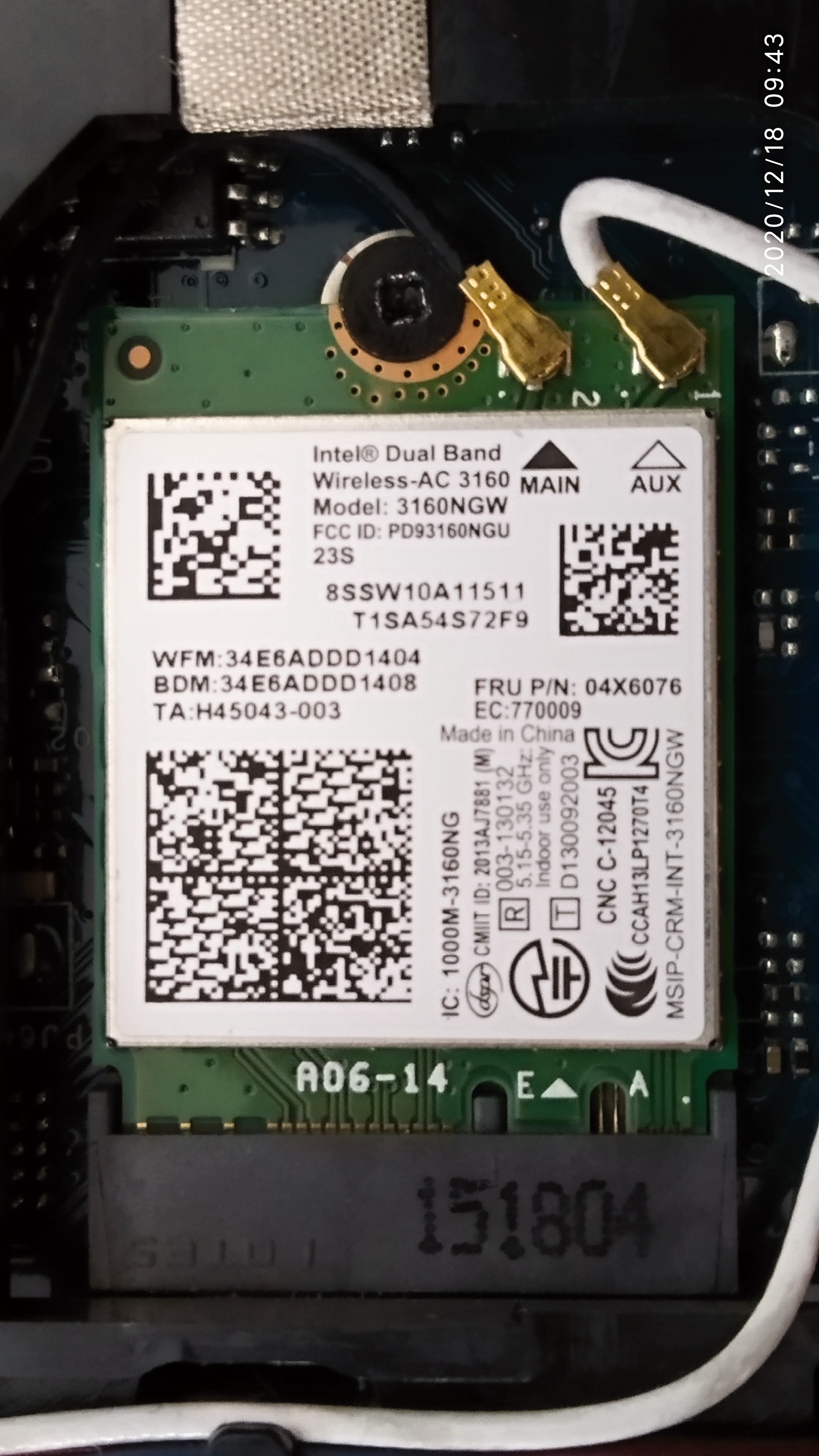 Karta sieciowa Wireless Ac 3160 - Intel Community