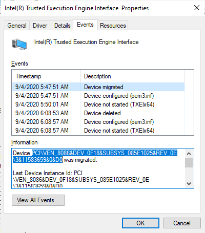 Solved: Intel(R) Trusted Execution Engine Interface - Problem - Intel Community