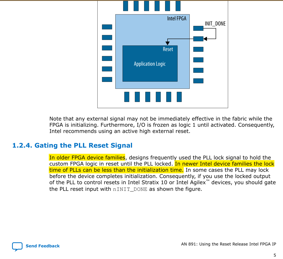 can the pll locked signal of the max10 be used as the reset signal ...