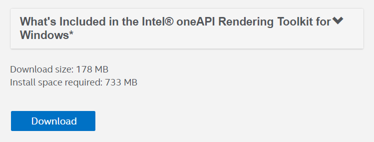 Solved: I am puzzled by why the oneAPI Rendering Toolkit download appears not to work. - Intel ...