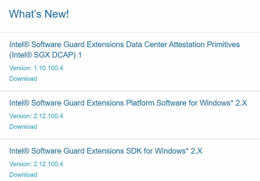 how to download the last version of sgx sdk - Intel Community