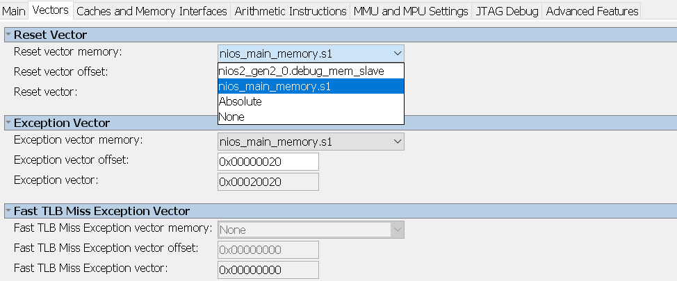 NIOS II QSPI reset vector - Intel Community