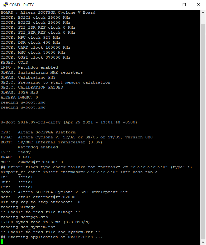 Running Linux on hps of DE1_SOC - Intel Community
