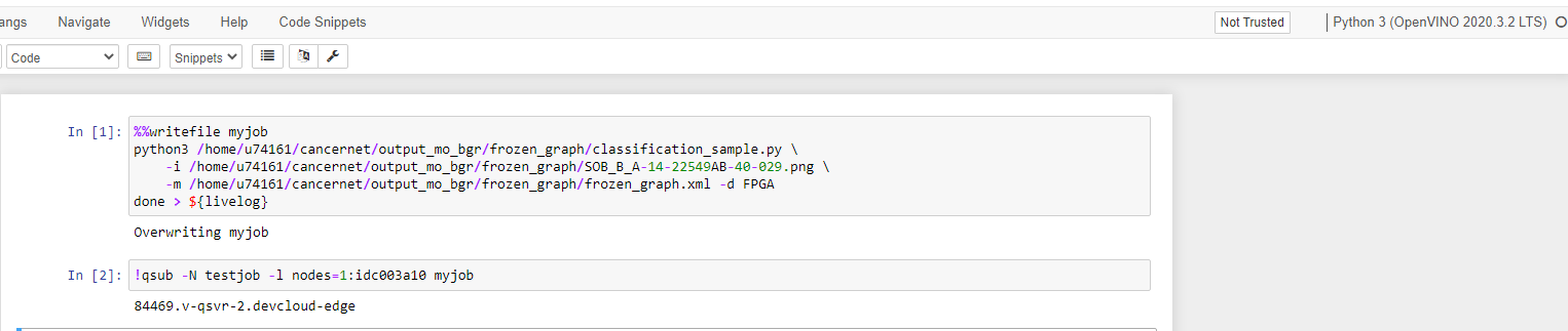 Solved: Edge FPGA:submit error (Job rejected by all possible destinations (check syntax, queue ...