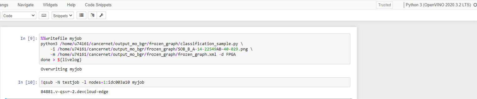 Solved: Edge FPGA:submit error (Job rejected by all possible destinations (check syntax, queue ...