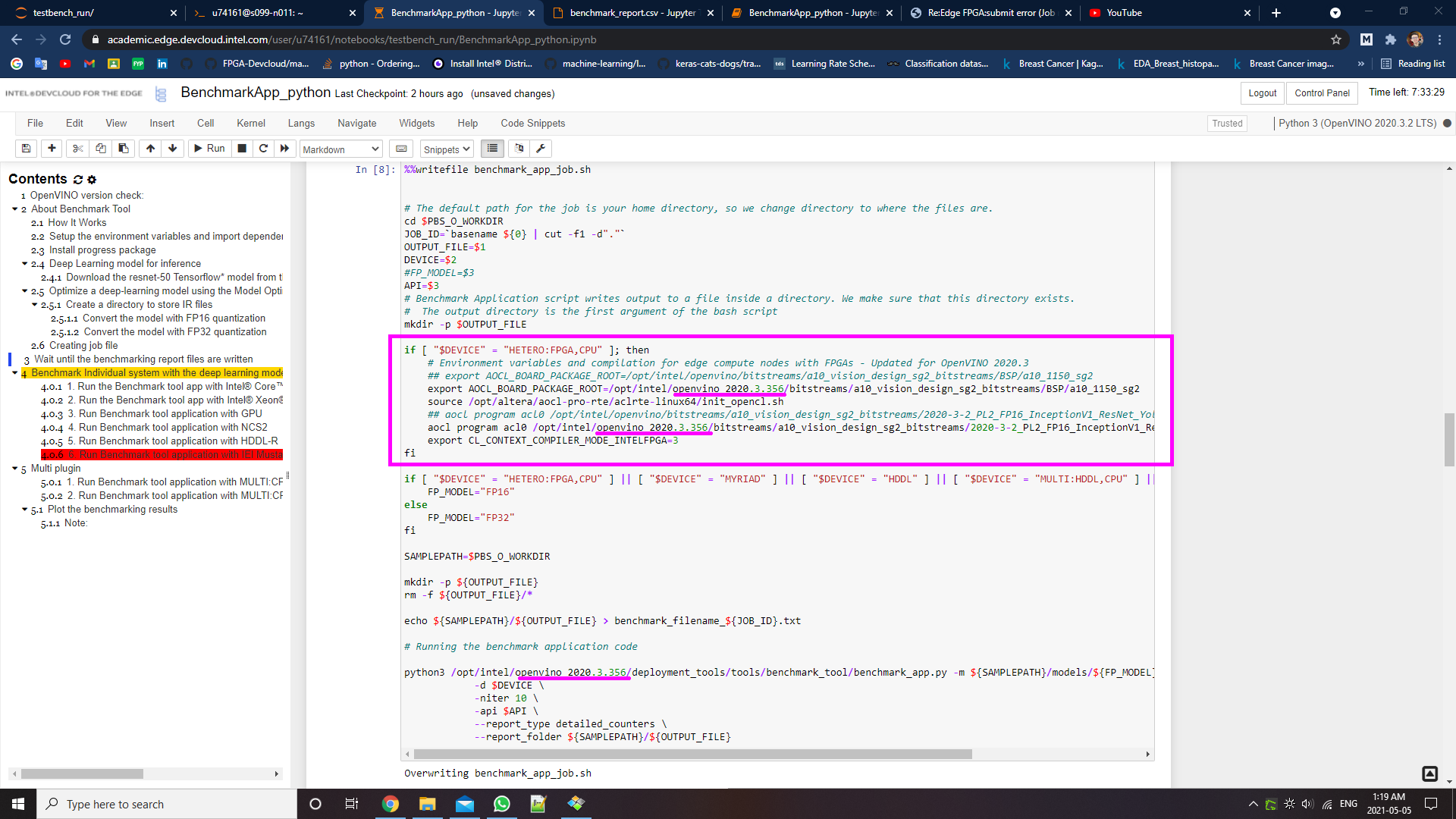 Solved: Edge FPGA:submit error (Job rejected by all possible destinations (check syntax, queue ...