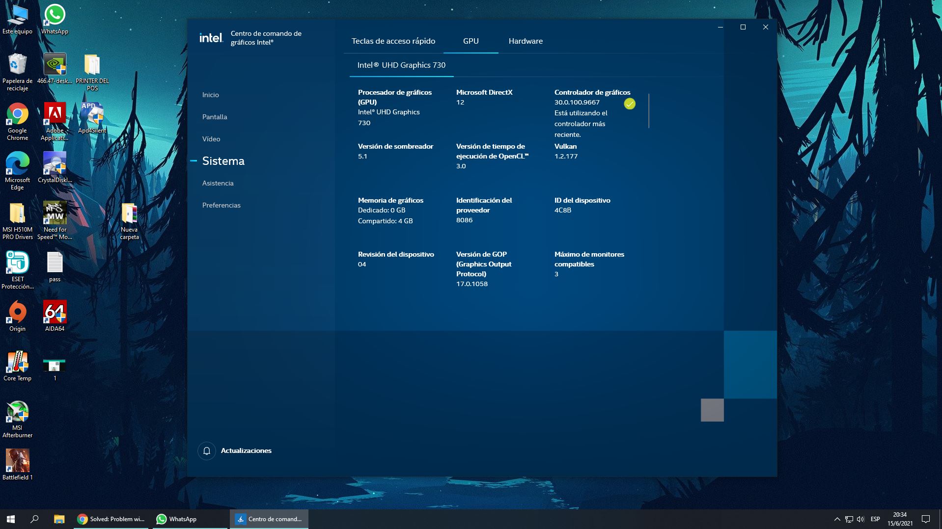 Solved: Problem with the Intel UHD 730 - Intel Community