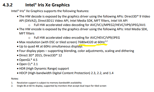 NU11 supports 10bpc/NU11 mandatory 4:2:2 - Intel Community