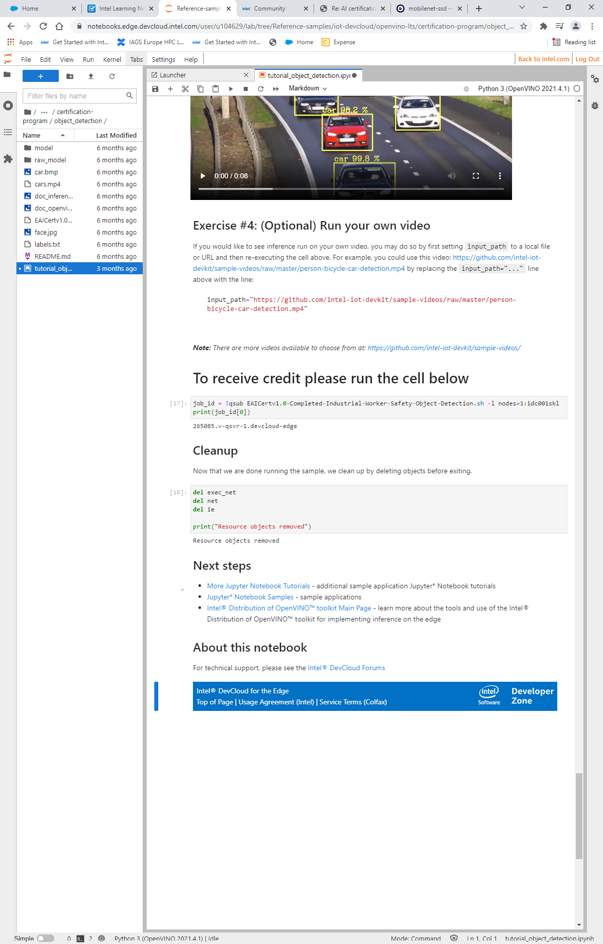 Solved Ai Certification Jupyter Task Stuck In In Progress Intel Communities 
