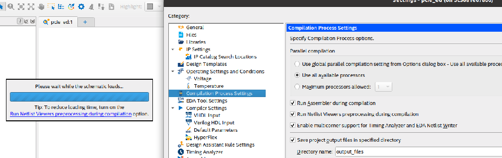 Netlist viewers preprocessing during compiliation does not speed up ...