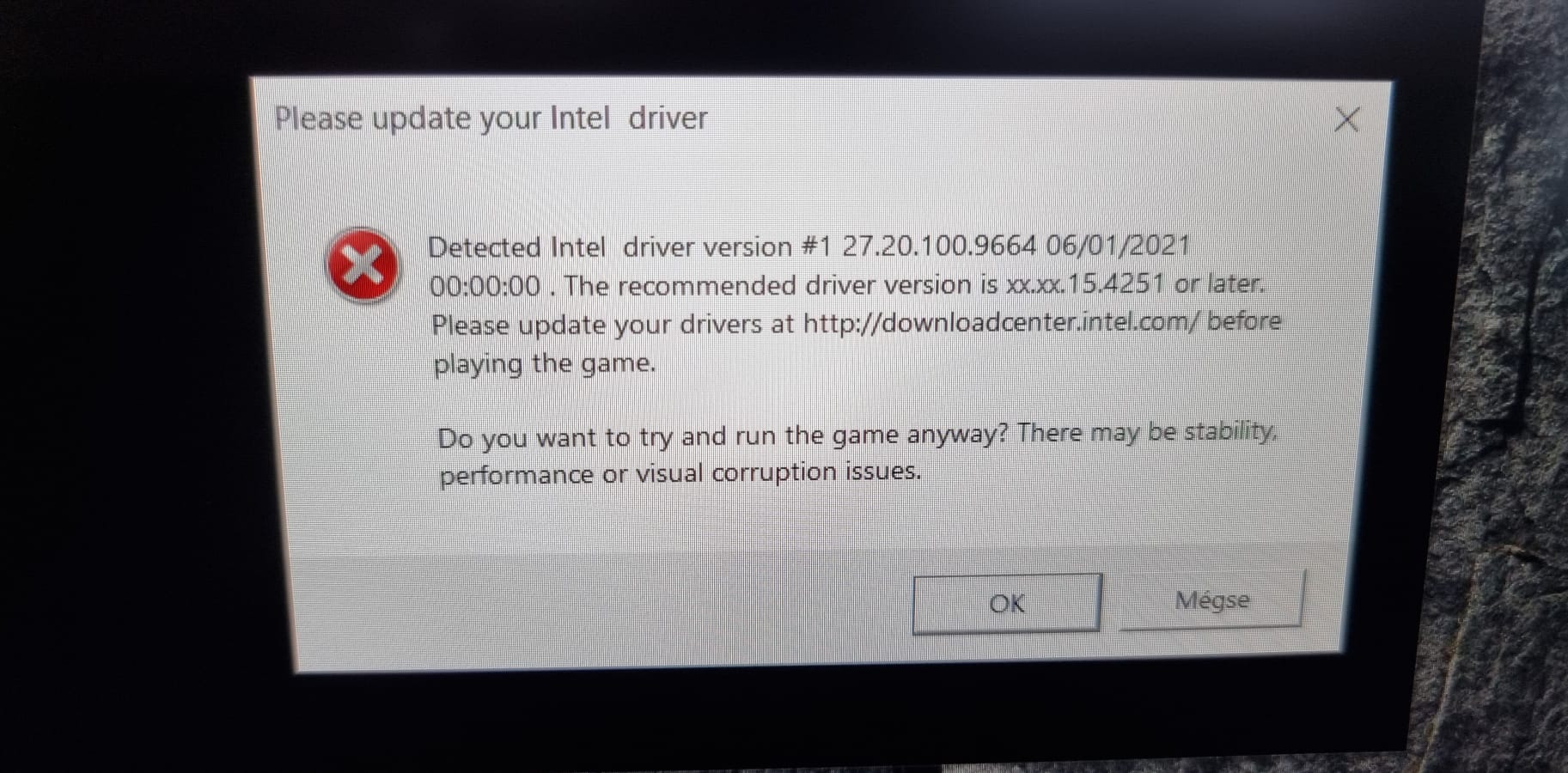 Intel VGA driver Error - Intel Community