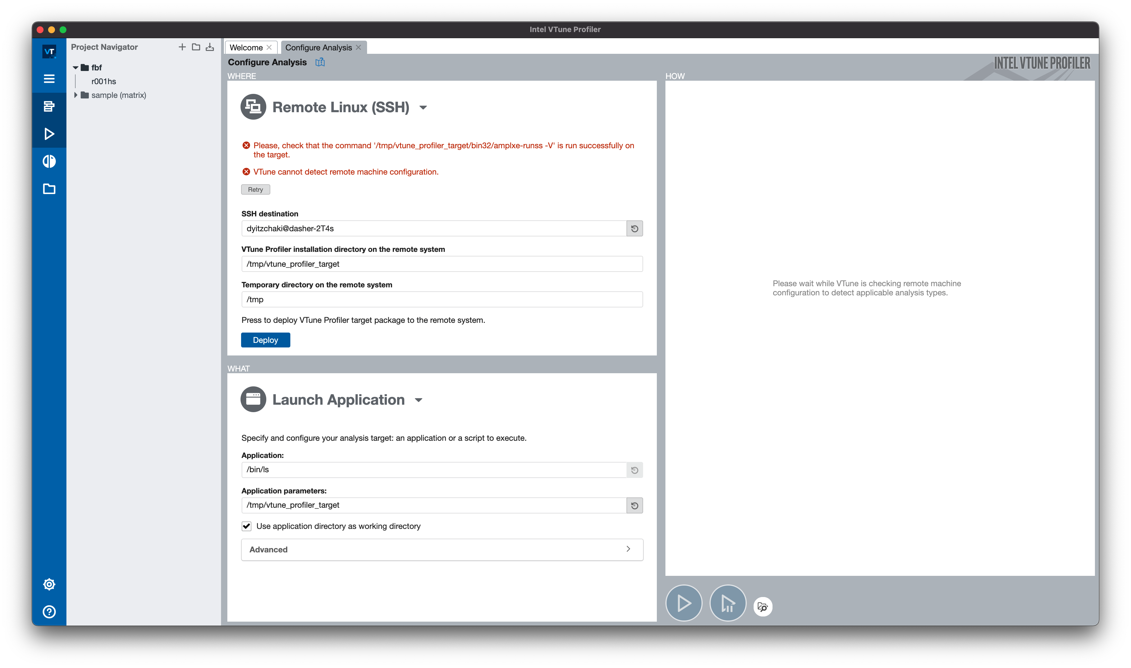 Vtune Remote Ssh Connection Fails Intel Community 