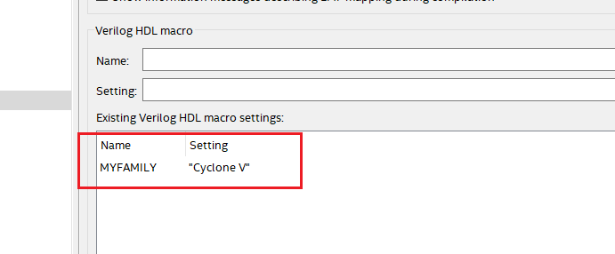 VERILOG_MACRO - Intel Community