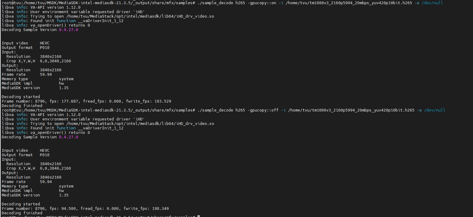 Alder Lake hang when running sample_encode & sample_decode at same time. - Intel Community