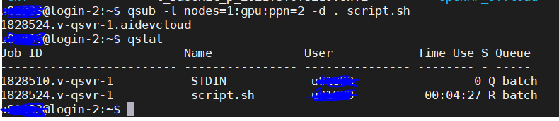 Solved: qstat and qsub Help - Intel Community