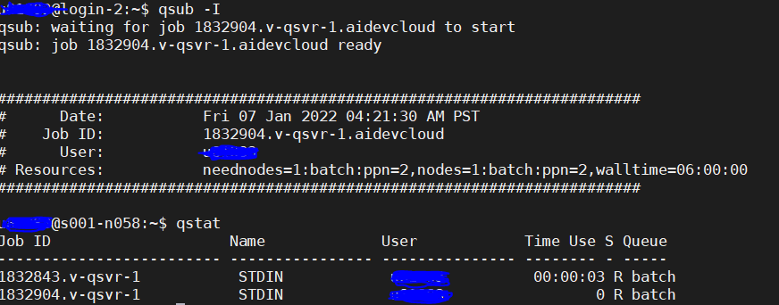 Solved: qstat and qsub Help - Intel Community