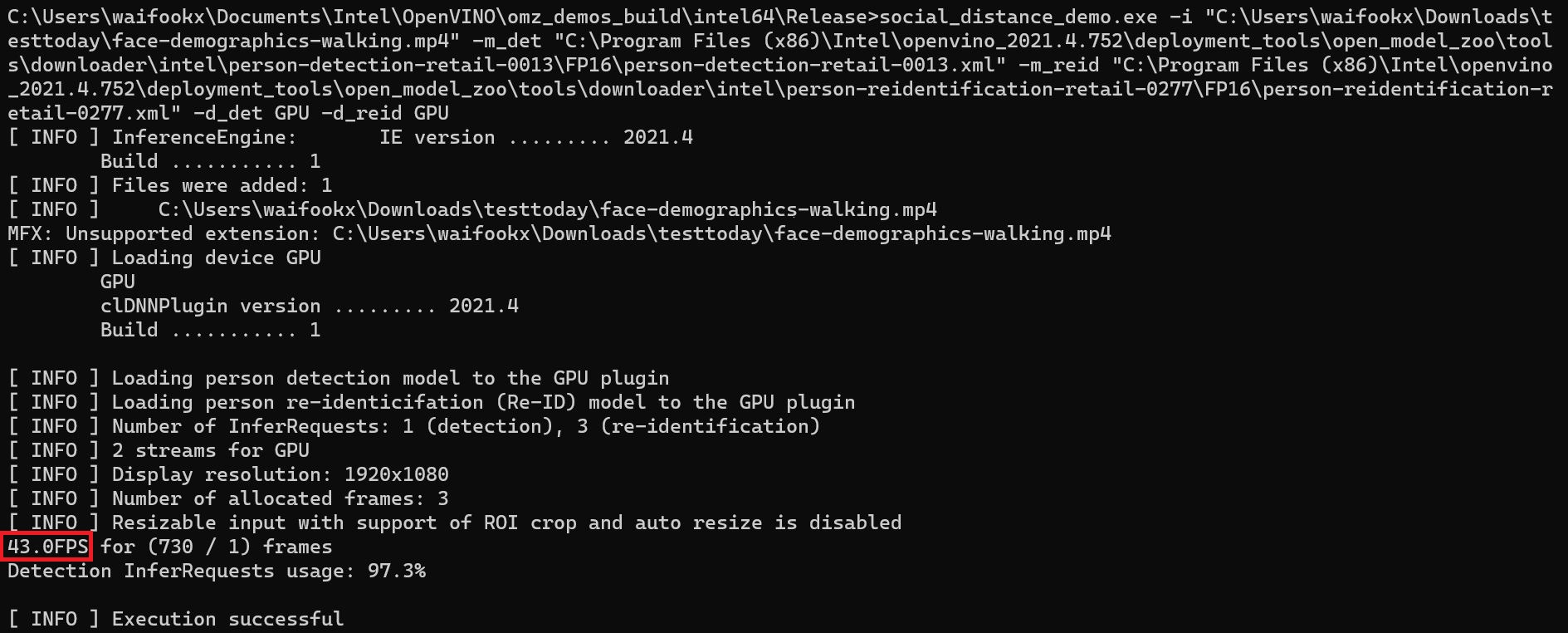 Demo code not running when external GPU installed - Intel Community