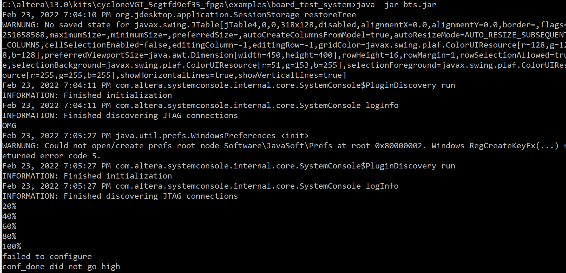 Board Test System not working - Intel Community