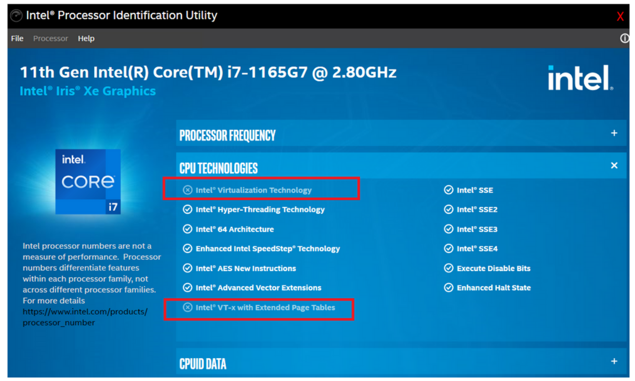 Solved: Can 11th Gen Intel(R) Core(TM) i7-1165G7 @ 2.80 GHz 2.80 GHz ...