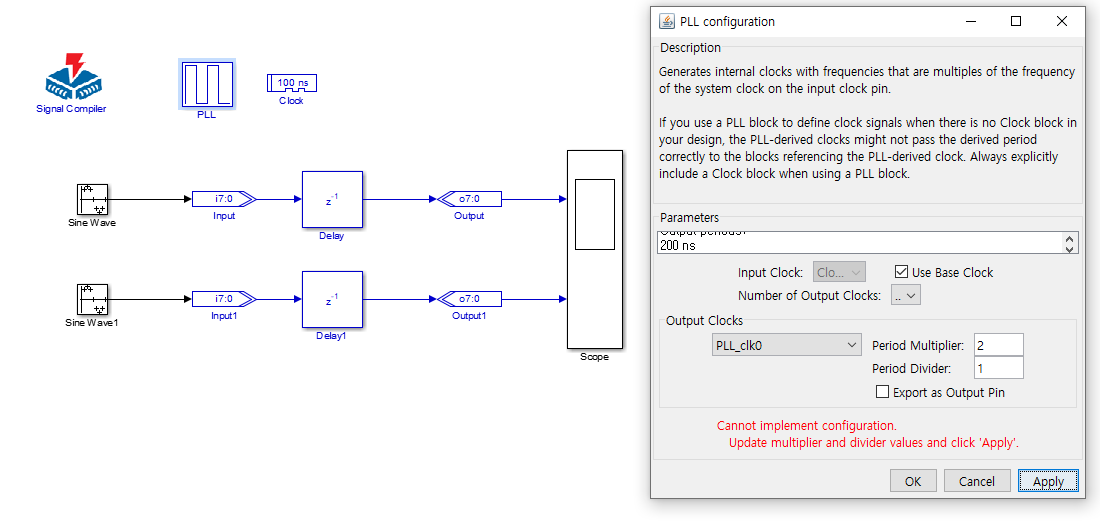 Error on using dsp builder standardset pll block - Intel Community