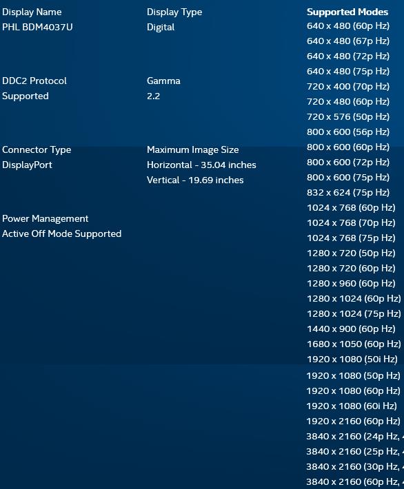 Command Center shows resolution supported but can't select - Intel ...