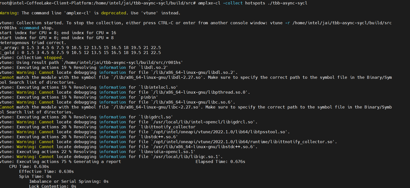 Amplxe Error While Using Vtune On A Multithreaded Application Intel Community 