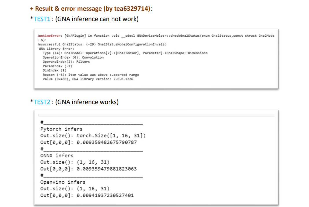 GNA Plugin: Inferring CNN1D with device GNA2.0 does not work - Intel ...