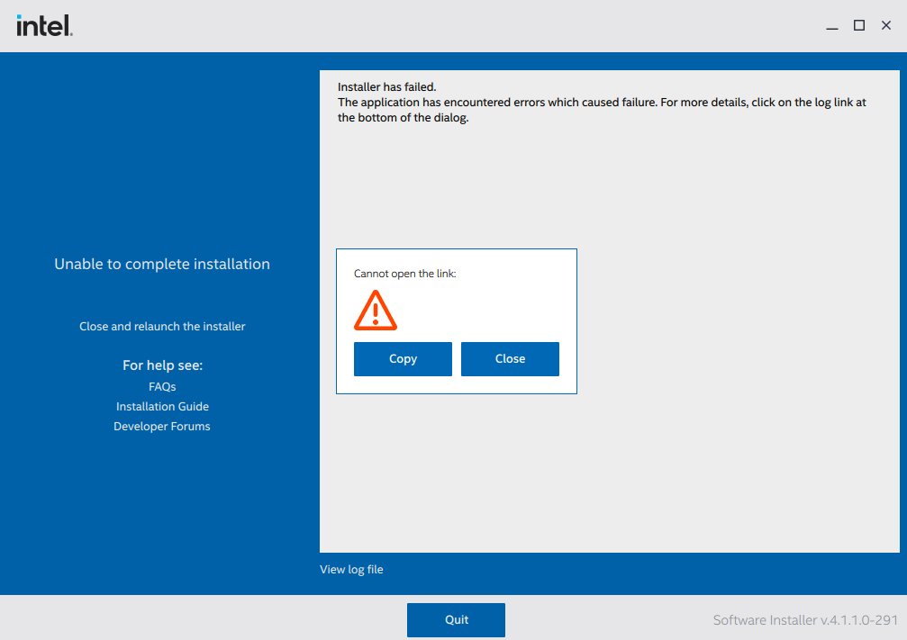 Intel oneAPI Installer has failed - Intel Community