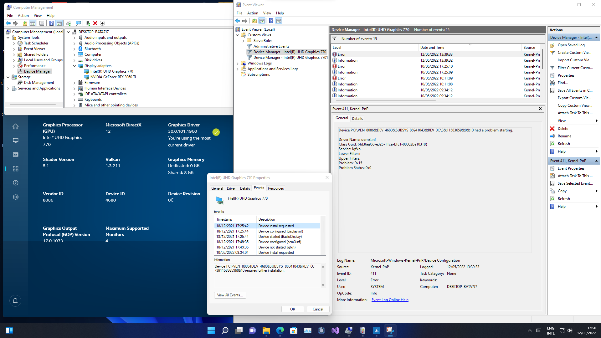 Intel UHD Graphics 770 driver problem with oem3.inf file - Intel Community