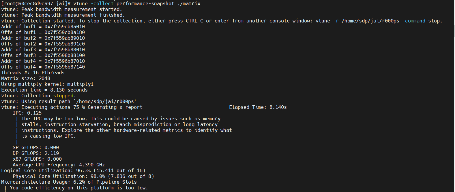 VTune Profiler execution error - Intel Community