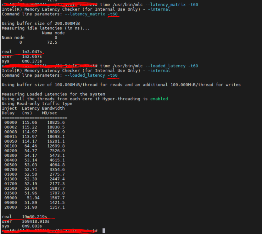 MLC /memory latency checker, time flag not wokring. - Intel Community
