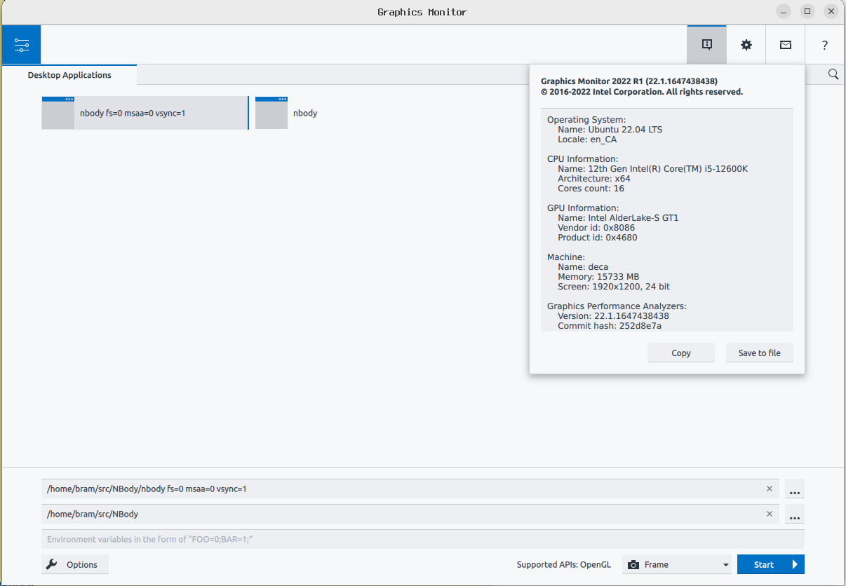 Solved: gpa-monitor fails to launch OpenGL app. - Intel Community
