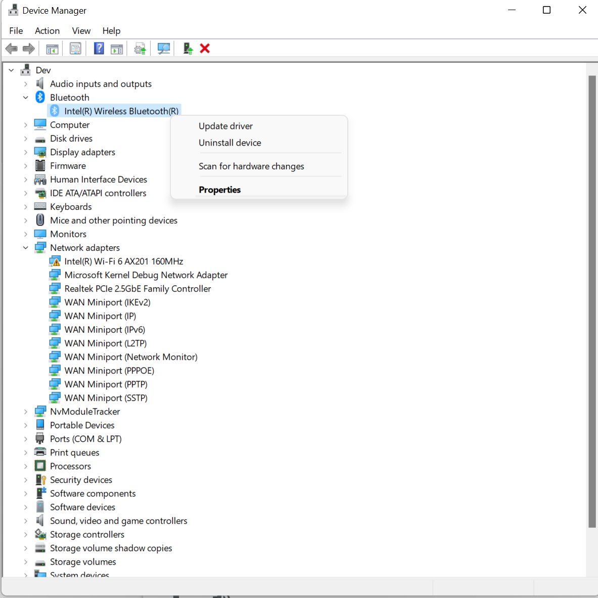 Error WiFi 6 AX201 160MHz - Intel Communities