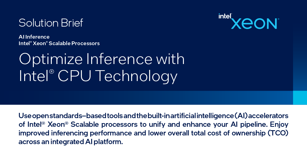 Optimize Inference With Intel Cpu Technology Intel Community