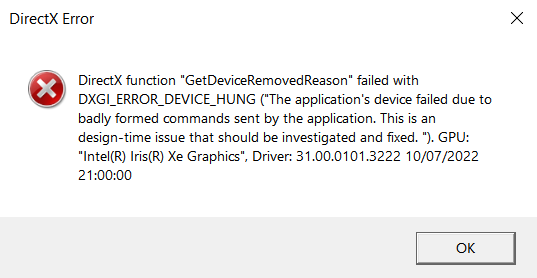 Problems with 'Intel Iris Xe Graphics' in some games (Crash and some ...