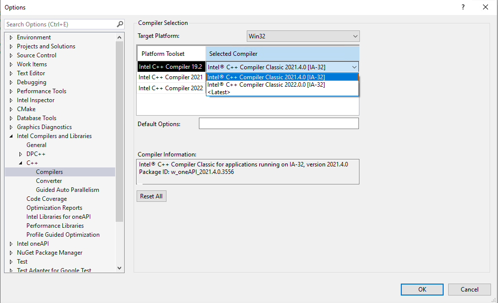 Re Ide Integration For Vs2022 Breaks Vs2019 Intel Community 