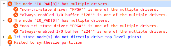 Multiple driver errors on Bidirectional pins while using Block-Based design - Intel Community