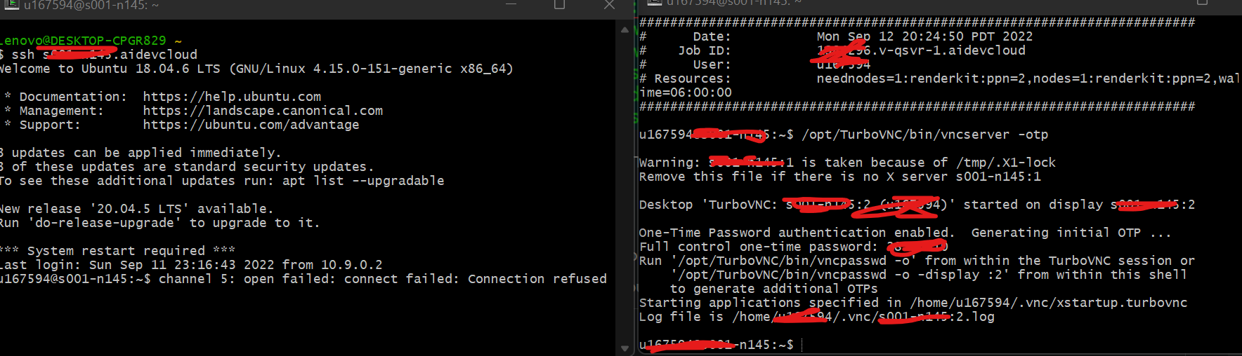 turbovnc connection failed - Intel Community