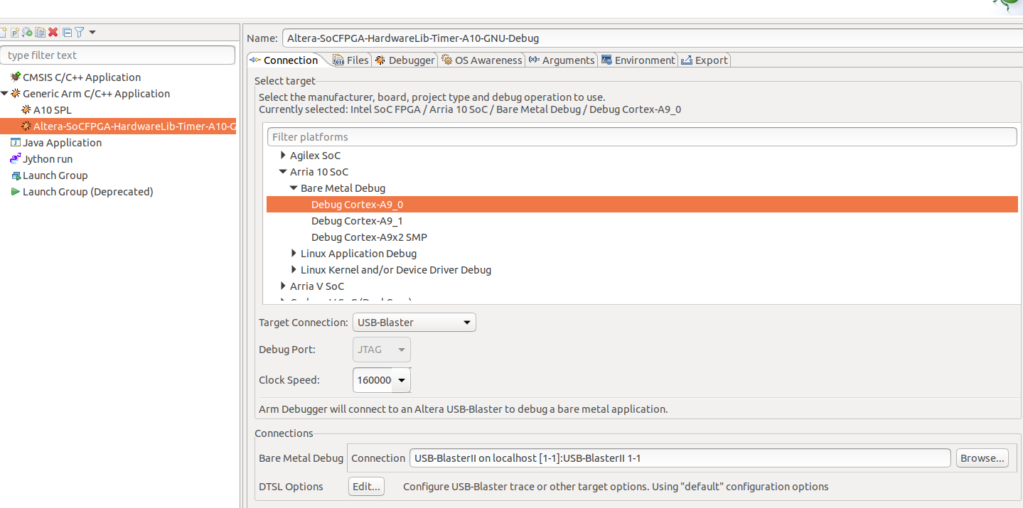 Solved: error when debug an exercise sample application on A10 SOC board - Intel Community