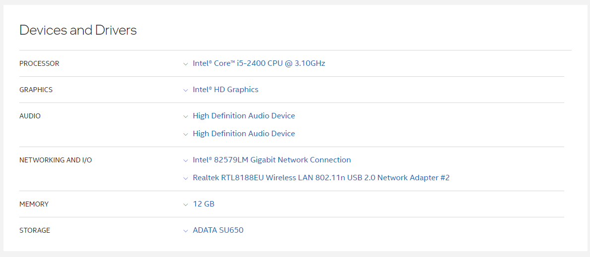 Unable to Identify Graphics Card + Can't Update Drivers - Intel Community